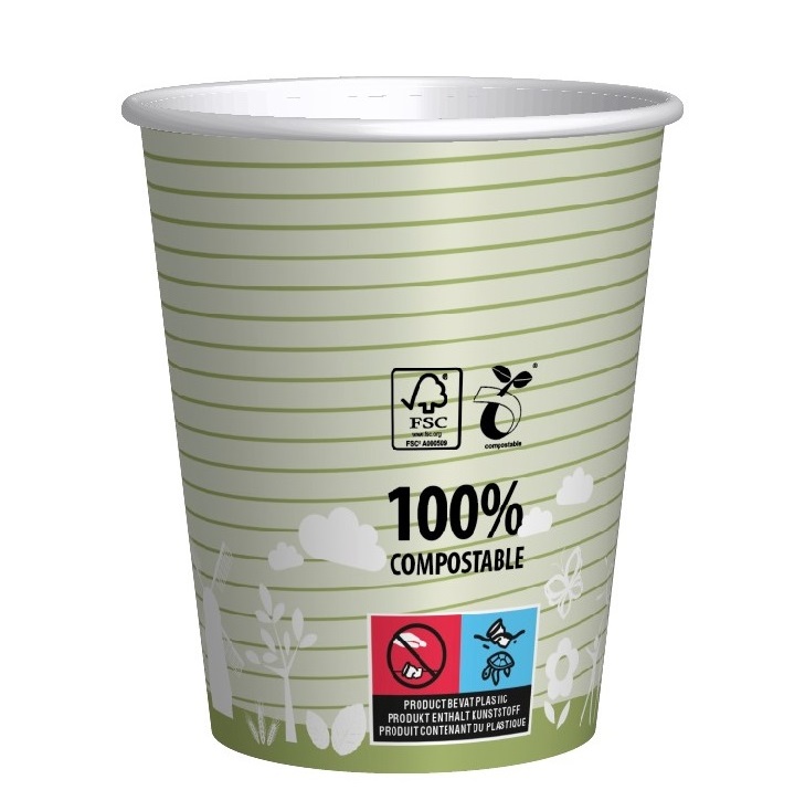 Biodegradable Coffee Cups 8oz/200cc with PLA Coating | PackagingDirect.com