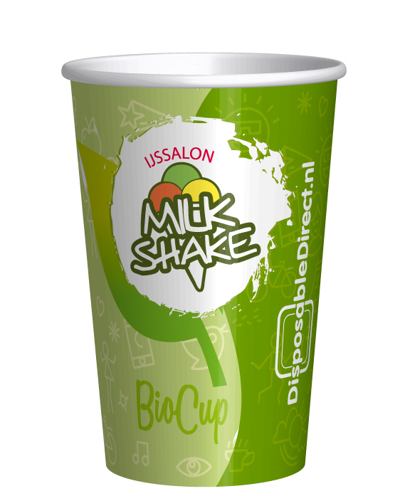 BIO Milkshake bekers goedkoop & snel bedrukken? | PackagingDirect.be